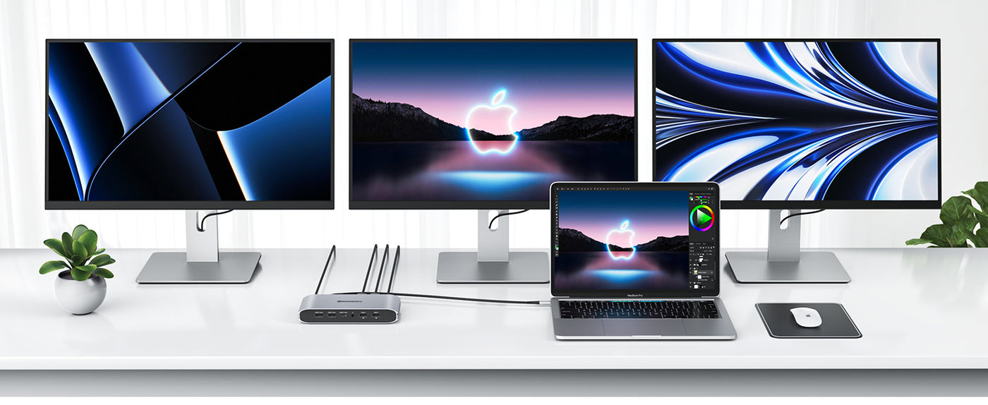 Minisopuru DisplayLink Laptop Docking Station for MacBook M1/M2/Windows