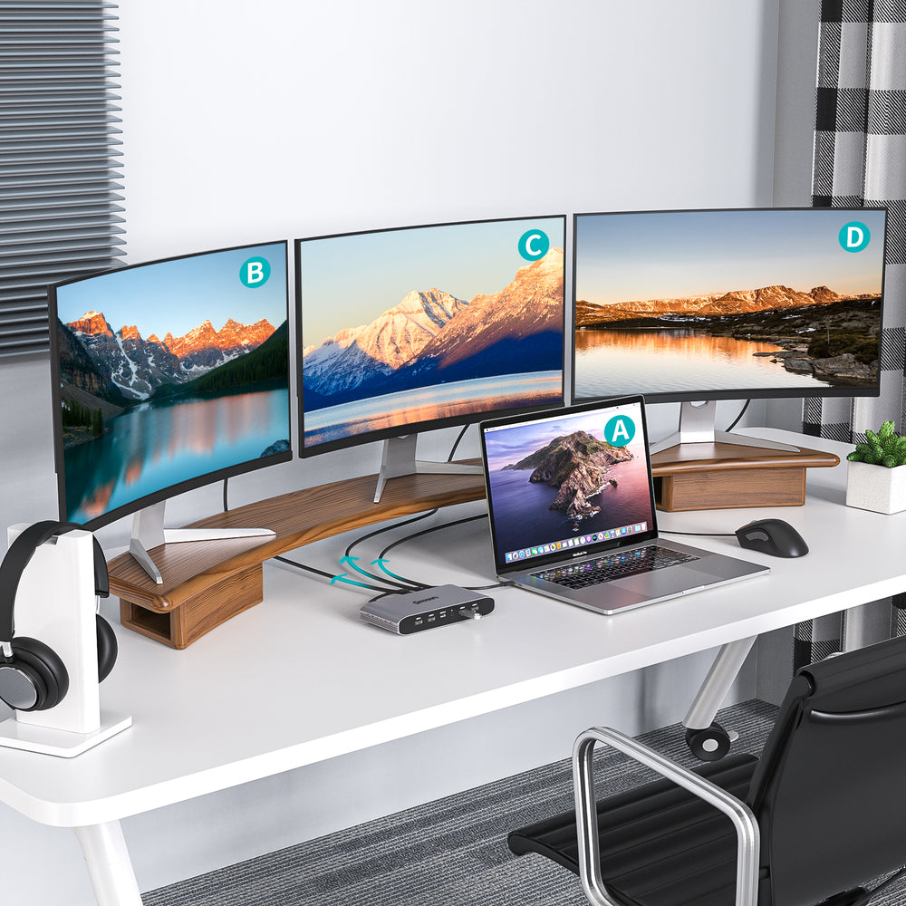 Minisopuru DisplayLink Laptop Docking Station for MacBook M1/M2/Windows