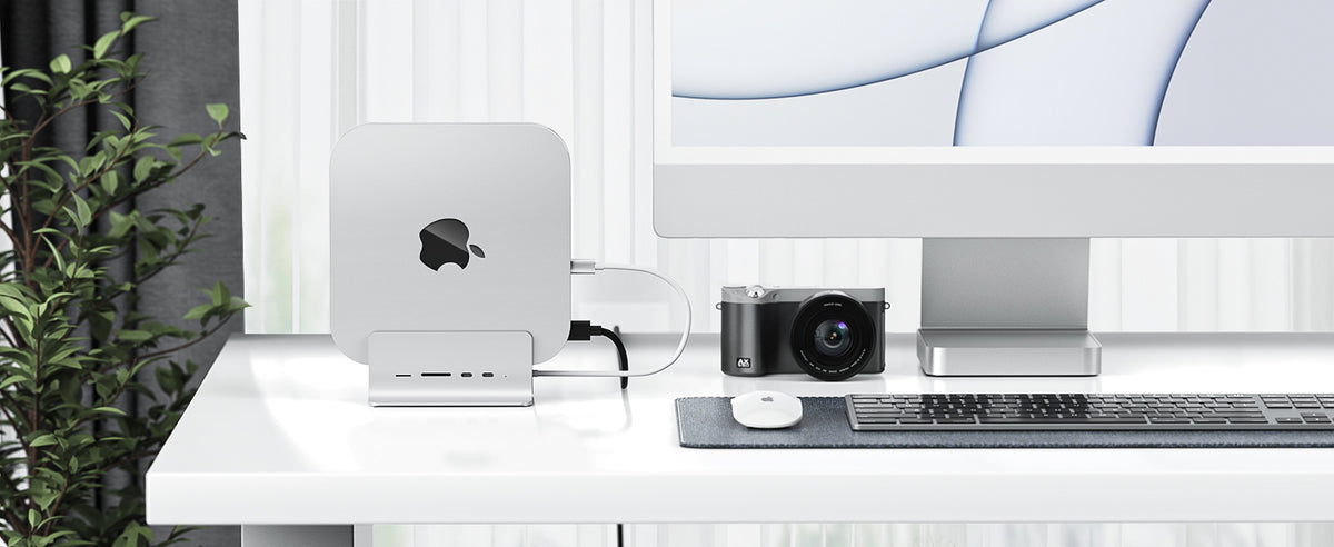 10GB Minisopuru Mac Mini Dock & Type-C Stand with SSD Enclosure
