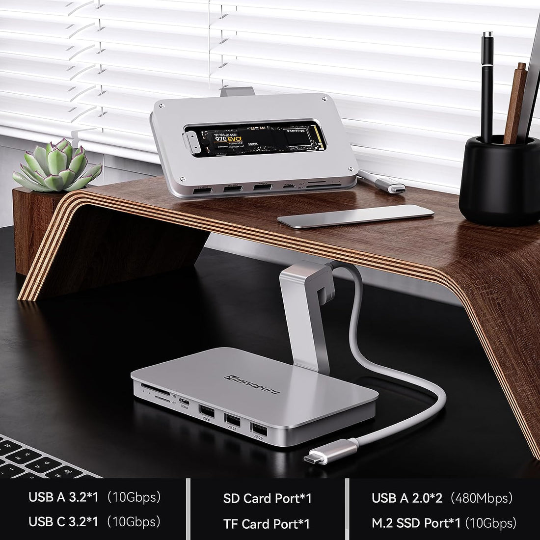 Minisopuru 7 in 1 iMac USB Hub Support for Mac M3|MH802B-S Minisopuru 7 in 1 iMac USB Hub Support for Mac M3|MH802B-S